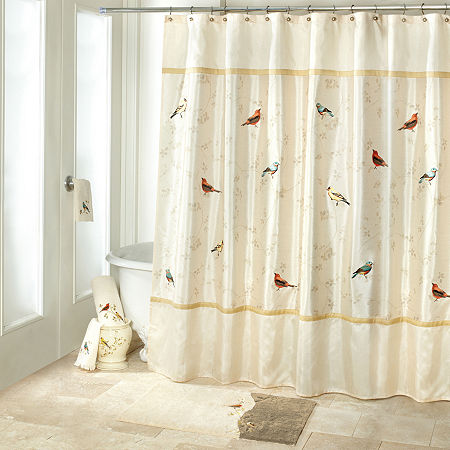 Click here for Avanti Gilded Birds Bordered Printed Shower Curtai... prices