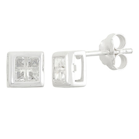 Click here for 2 CT. Cubic Zirconia Sterling Silver 7mm Stud Earr... prices