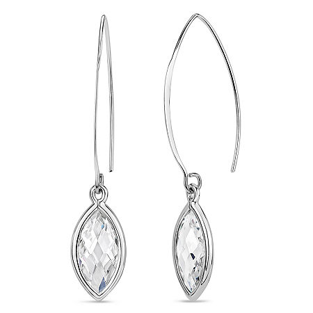 Click here for DiamonArt White Cubic Zirconia Sterling Silver Dro... prices