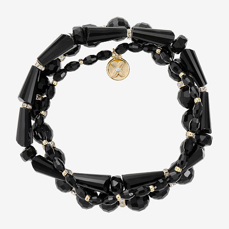 Click here for Mixit Black & Gold Tone Bead Womens 3-pc. Bracelet... prices
