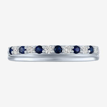 Click here for Womens 3.5MM 1/10 CT. T.W. Lab Created Blue Sapphi... prices