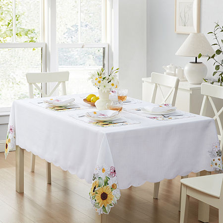 Click here for Elrene Sunflower and Daisies Cutwork Tablecloth  5... prices