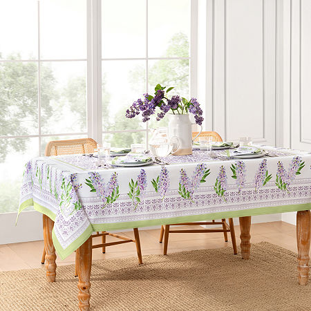 Click here for Elrene Lilac Garden Floral Rectangle Tablecloth  6... prices