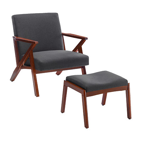 Click here for Cliff Chair & Ottoman Set  One Size  Gray prices