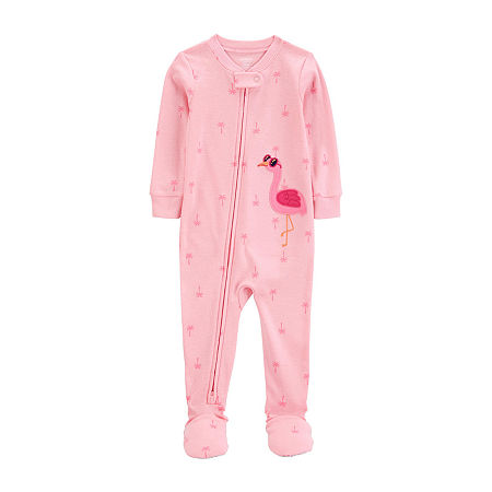 Click here for Carters Baby Girls Footed Rib Crew Neck Long Sleev... prices