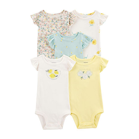 Click here for Carters Baby Girls Crew Neck Short Sleeve Rib 5-pc... prices