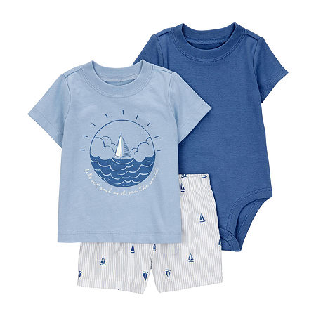 Click here for Carters Baby Boys 3-pc. Short Set  6 Months  Blue prices