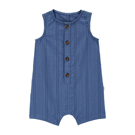 Click here for Carters Baby Boys Button-Down Cotton Romper - Med... prices