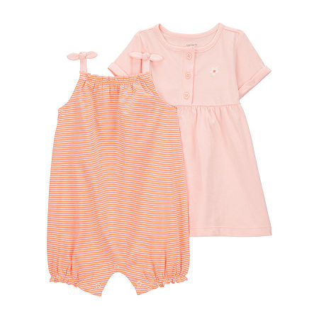 Click here for Carters Baby Girls 2-pc. Romper and Dress Set  6 M... prices