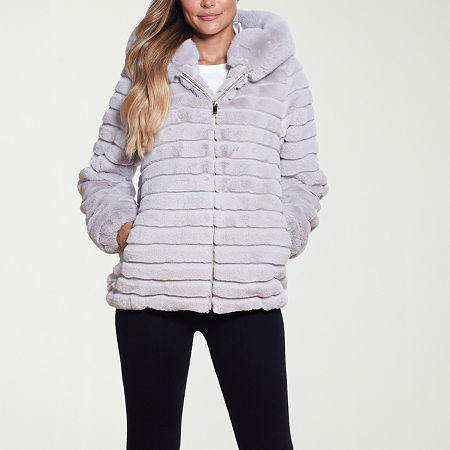 Click here for Gallery Womens Faux Fur Hooded Heavyweight Coat  X... prices