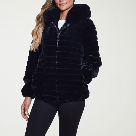 Click here for Gallery Womens Faux Fur Hooded Heavyweight Coat  X... prices