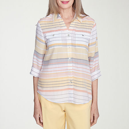 Click here for Alfred Dunner Dress Code Womens 3/4 Sleeve Button-... prices