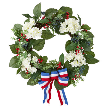 Click here for Layerings 24in Hydrangea Wreath  One Size  Green prices
