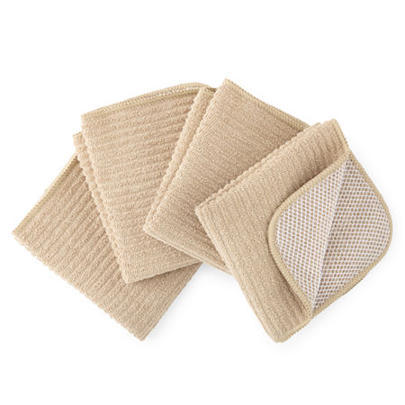 Click here for Cooks Scrubber 4-pc Dish Cloth Set  One Size  Brow... prices