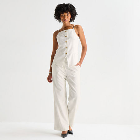 Click here for by&by Womens Juniors Straight Trouser  8  White prices