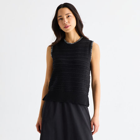 Click here for Stylus Womens Scoop Neck Sweater Vest  Small  Blac... prices