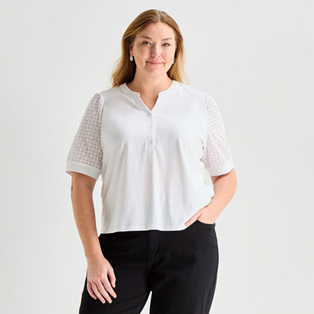 Click here for Liz Claiborne Womens Plus Elbow Sleeve Blouse  3x... prices