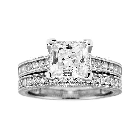 Click here for DiamonArt Cubic Zirconia Bridal Ring Set  7 prices