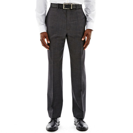 Click here for Claiborne Charcoal Herringbone Flat-Front Suit Pan... prices