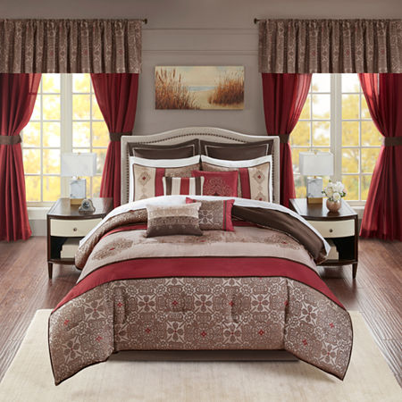 Madison Park Essentials Delaney 24-Pc. Room In A Bag  King - Red