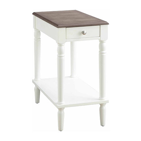 Click here for French Country Chairside End Table  One Size  Whit... prices