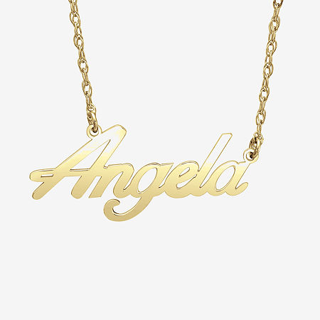 Click here for Personalized Womens 10K White Gold 18 Inch Name Ne... prices