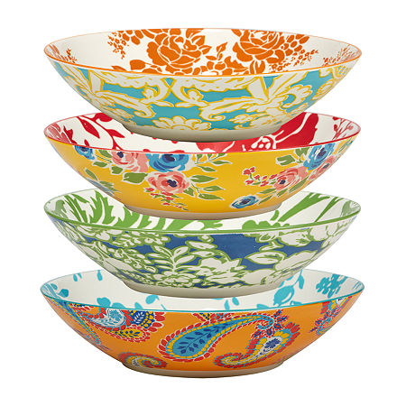 Click here for Damask Floral Set of 4 Soup Bowl - Multicolor prices
