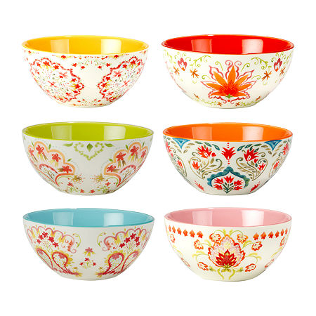 Certified International Francesca All Purpose Bowl  Set of 6 - Multi
