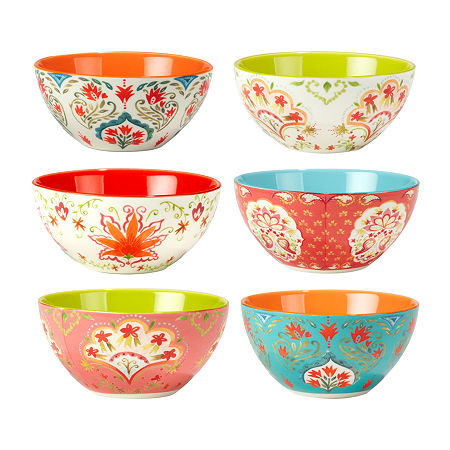 Certified International Francesca All Purpose Bowl  Set of 6 - Multi