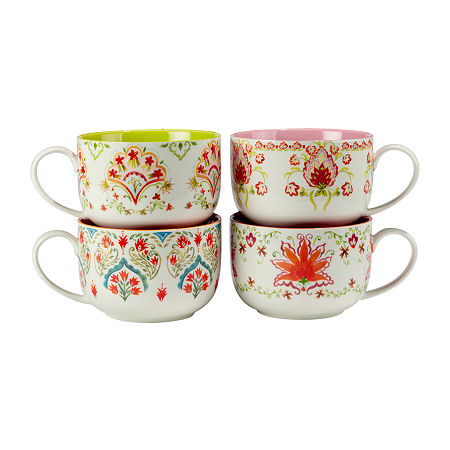 Certified International Francesca Jumbo Cups  Set of 4 - Multi
