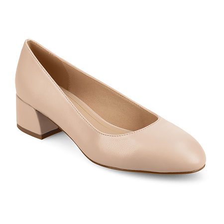 Journee Collection Womens Saarii Round Toe Block Heel Pumps - Blush