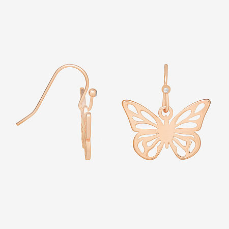 Click here for Bijoux Bar Delicates Rose Tone Womens Butterfly Dr... prices