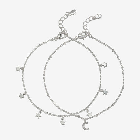 Click here for Bijoux Bar Delicates Womens 9 Inch Solid Link Moon... prices