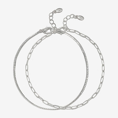 Click here for Bijoux Bar Delicates Womens 9 Inch Solid Link Ankl... prices