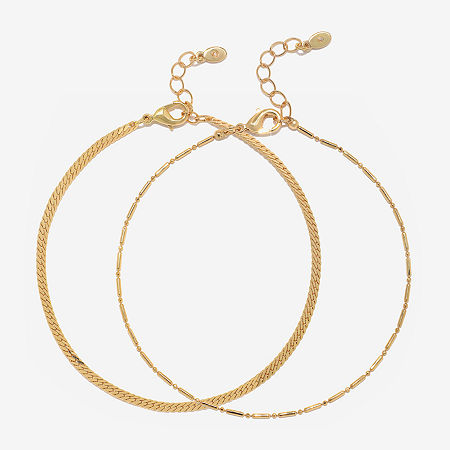 Click here for Bijoux Bar Delicates Womens 9 Inch Solid Link Ankl... prices