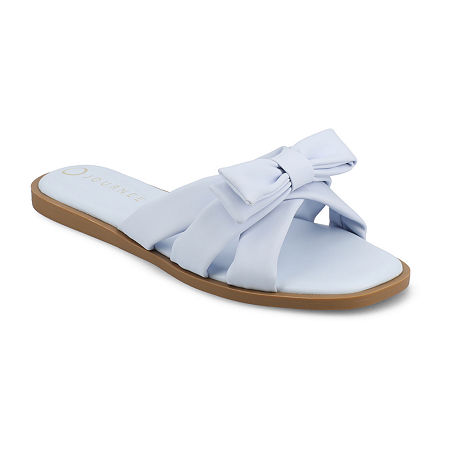 Click here for Journee Collection Womens Prylin Bow Slide Flat Sa... prices