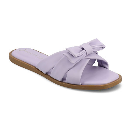 Click here for Journee Collection Womens Prylin Bow Slide Flat Sa... prices