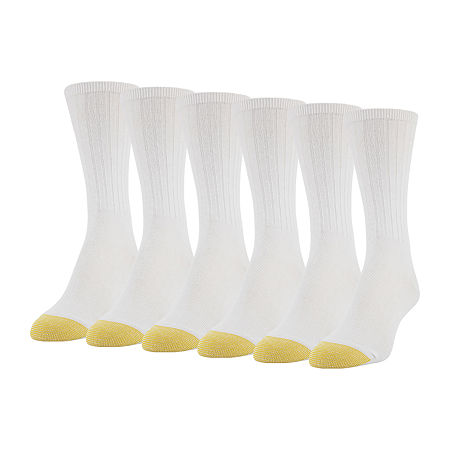 Click here for Gold Toe Ribbed Womens 6 Pair Crew Socks  9-11  Wh... prices