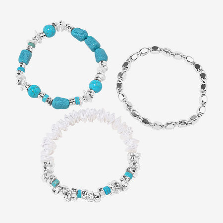 Click here for Bijoux Bar Silver Tone Womens 3-pc. Bracelet Set... prices