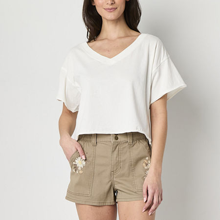 Click here for Arizona Womens Juniors V Neck Short Sleeve Oversiz... prices