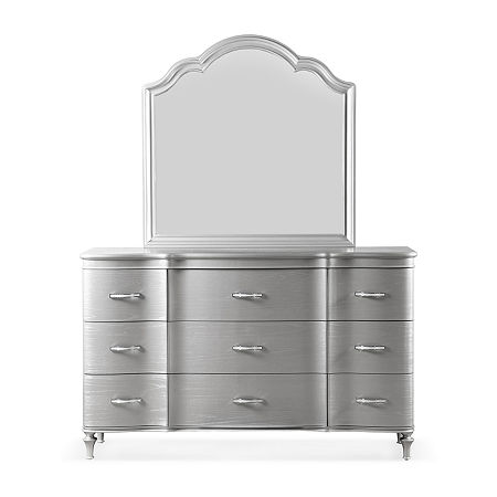 Click here for Melodi Parc 9-Drawer Dresser  One Size  Silver prices