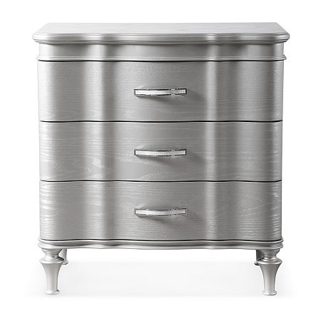 Click here for Melodi Parc 3-Drawer Nightstand  One Size  Silver prices