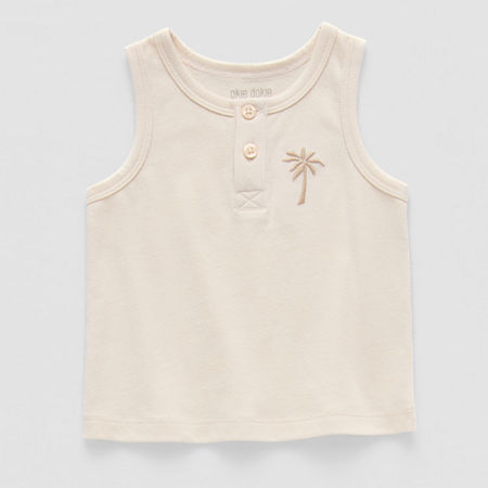 Click here for Okie Dokie Baby Boys Henley Neck Sleeveless Tank T... prices