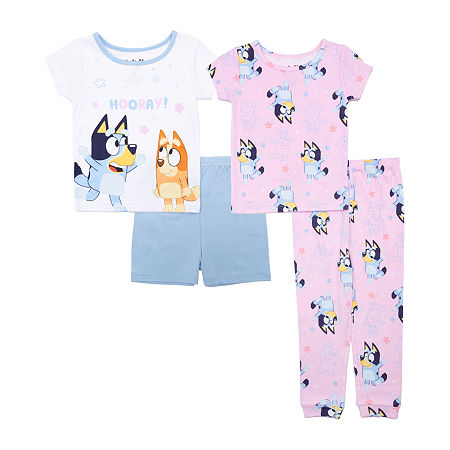Click here for Toddler Girls Bluey Crew Neck Short Sleeve 4-pc. P... prices