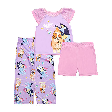 Click here for Toddler Girls Bluey Crew Neck Short Sleeve 3-pc. P... prices