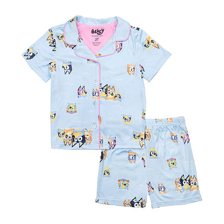 Click here for Toddler Girls Bluey V-Neck Short Sleeve 2-pc. Paja... prices