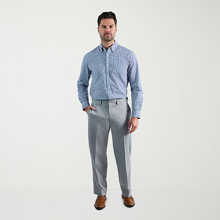 Click here for Haggar Premium Comfort Tonal Plaid Mens Classic Fi... prices