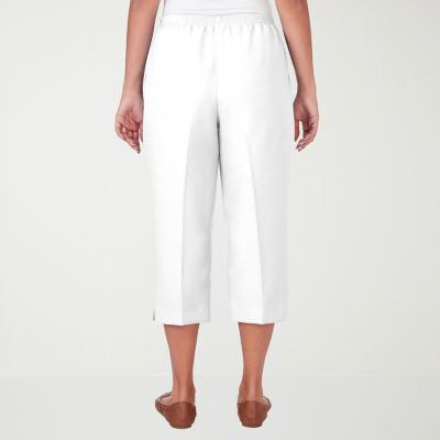 Alfred Dunner Classics Womens Straight Capri Pant, Color: White - JCPenney