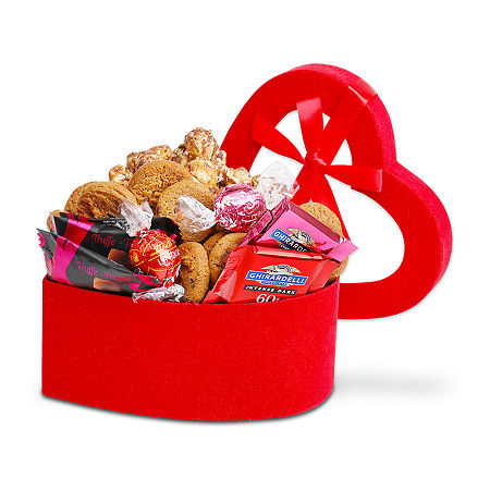 Click here for Alder Creek Gift Baskets Red Heart Shaped Box of C... prices