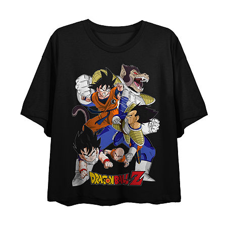 Click here for Womens Crew Neck Short Sleeve Dragon Ball Z Crop T... prices